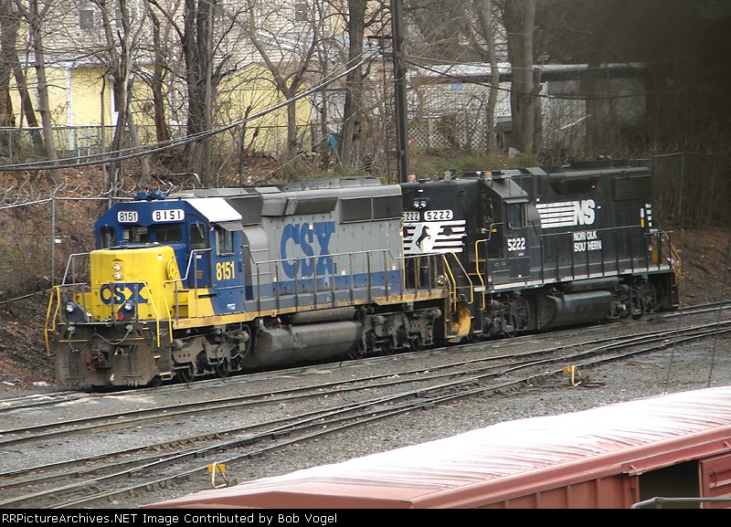 CSX 8151 and NS 5222